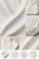 China 11.7oz Weight 4 Way Stretch Denim Fabric with Special Weave in White Color for sale