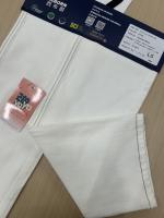 China 9.6oz High Cotton Lycra 4-Way Stretch Denim Fabric in White for Durable Shape Retention for sale