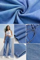 China 55.6% Lyocell Slight Stretch Denim Fabric with 3/1 Twill Weave in Dark Blue for sale