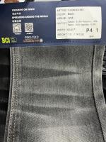 China Black Denim Fabric | TLH10026-13GG Stretch Black Denim With BCI & OEKO-TEX Certification for sale