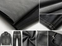 China Black Denim Fabric | TLH10026-13GG Stretch Black Denim With BCI & OEKO-TEX Certification for sale