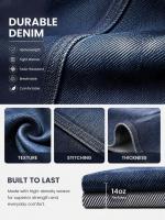 China Dark Blue Heavyweight Non-Stretch Denim Fabric | TL1085-199GG Rigid Dark Blue Denim with BCI & OEKO-TEX Certification for sale