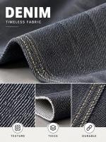 China 14oz Medium-heavy Weight Chenille Denim Fabric with BCI & OEKO-TEX Certification and Integrally Woven Snowflake Two-tone Plush Texture for sale