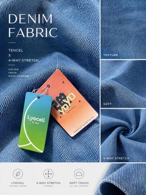 China 14.7oz Weight 4 Way Stretch Denim Fabric with Special Weave Texture in Grey-Green Colorway for sale