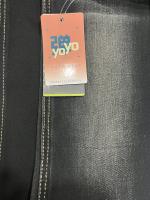 China Core Black Special Weave 4-Way Stretch Vertical Slub Denim Fabric | TLK11660GG Core Black Denim With Rayon & LYCRA for sale