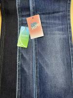 China Dark Blue+Grey-Green 8S Warp Vertical Slub 4-Way Stretch Denim Fabric with Lyocell & LYCRA Blend for sale