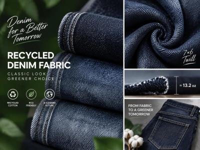 China 10780 Dark Blue Stretchable Cotton Blend Denim Fabric for Apparel for sale