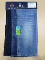 China 10.7oz Weight Cotton Lyocell Denim Fabric with 3/1 Twill Weave in Dark Blue+Yellow for sale