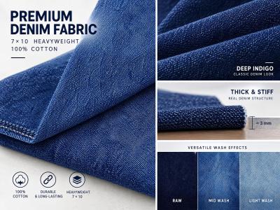 China Dark Blue 3/1Z Cotton Denim Fabric | TL1085-8G Versatile Washable Denim With BCI & OEKO-TEX for sale