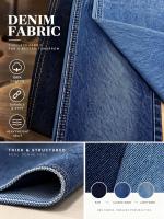 China 10S×7S Rigid Dark Blue 3/1Z Twill Cotton Denim Fabric | Eco-friendly Sustainable Denim for sale