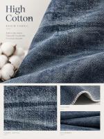 China 12.1oz High Cotton 3/1 Twill Stretch Denim Fabric with Extra Wide Width in Dark Blue+Black for sale