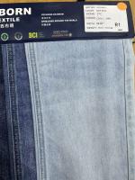 China 10.4oz 3/1Z Twill Cotton Denim Fabric BCI & OEKO-TEX Certified Textured Denim for sale