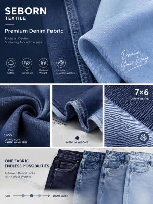 China 10.4oz 3/1Z Twill Cotton Denim Fabric BCI & OEKO-TEX Certified Textured Denim for sale