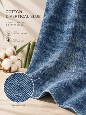 China 12.2oz High Cotton 3/1 Twill Stretch Denim Fabric in Dark Blue for Premium Apparel for sale