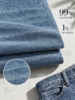 China 11.3oz High Cotton 3/1 Twill Slight Stretch Denim Fabric in Classic Indigo for sale