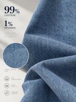 China 11.5oz High Cotton 3/1 Twill Stretch Denim Fabric in Dark Blue for Premium Apparel for sale