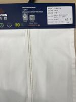 China 9.4oz White Vertical Slub Medium High Stretch Denim Fabric | 4 Way Stretch Denim for sale