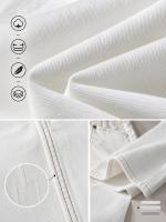 China 9.4oz White Vertical Slub Medium High Stretch Denim Fabric | 4 Way Stretch Denim for sale