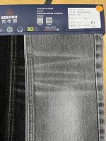 China Mercerized Black 12.3oz 3/1Z Twill Heavyweight Denim Fabric | 100% Cotton BCI OEKO-TEX Certified for sale