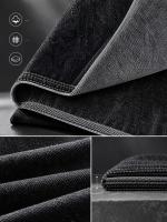 China Mercerized Black 12.3oz 3/1Z Twill Heavyweight Denim Fabric | 100% Cotton BCI OEKO-TEX Certified for sale