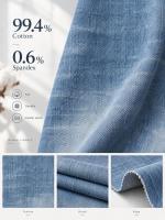 China 8.3oz Lightweight 99.4% Cotton Stretch Denim Fabric with 3/1 Twill Weave for Spring-Summer Wear for sale