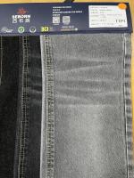 China 10.2oz Sulphur Black Rigid Denim Fabric with 3/1Z Right-hand Twill and BCI & OEKO-TEX Certification for sale