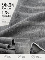 China 10.8oz High Cotton 3/1 Twill Weave Sulphur Black Stretch Denim Fabric for Classic Garments for sale