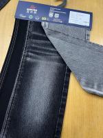 China 12.3oz Mercerized Black Heavy Denim Fabric with 7S×7S Yarn Count for Premium Apparel for sale