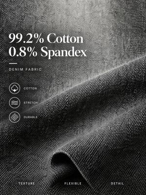 China 12.5oz High Cotton 3/1 Twill Stretch Denim Fabric in Colored Black for Jeans and JacketsTLH7892-1T for sale