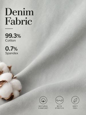 China White Slight Stretch 3/1 Twill Stretch Denim Fabric Cotton Spandex Denim Fabric for sale