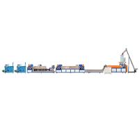 China Double-screw Design PP Strapping Band Production Line with 70-290 kg/hr Capacity and 5~19 mm Strap Width for sale
