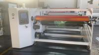 China Single shaft rewinding machine ZRJ-1601B with 1600mm rewind width, 150m/min linear speed, and automatic taper tension control for sale