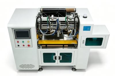 China 380V / 50Hz Roll Rewinding Machine Glueless Kraft Paper Rewinder Offering Stable Roll Tension for sale