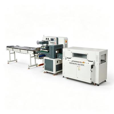 China Shrink Wrap Horizontal Flow Wrapping Machine POF Flow Wrapper PLC Controlled for sale