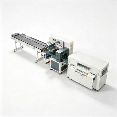 China POF Flow Wrap Machine Anti Stick Cutter High Speed Flow Wrap Machine for sale