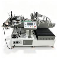 China PLC Control Double Side Labeling Machine 50pcs/min Automatic Label Applicator Machine for sale