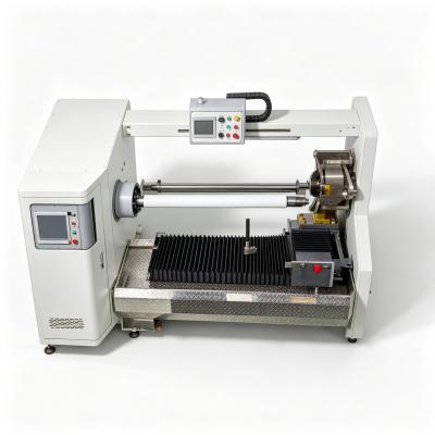 China Dry Wet Separation Automatic Slitting Machine Cooling System Adhesive Tape Slitting Machine 15 Inch Dual Screen for sale