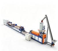 China Custom PET Strap Production Line with 80 Tons/24hr Output, Single Screw Design, and Precise Thickness Control for sale