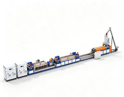 China Custom PET Strap Production Line with 50 Tons/24hr Output, Single Screw Design, and Precise Thickness Control for sale