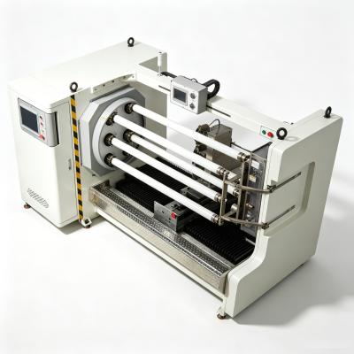 China 6 Spindle Plastic Slitting Machine Alternate Working Tape Slitter Dual Touch Screen for sale