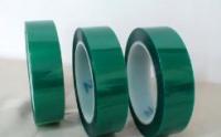 China High Temperature Adhesive Packing Tape Green PET Silicone Tape No Residue For Aluminum Substrate Shielding for sale
