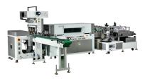 China Three In One Automatic Packaging Line Double Side Labeler Sleeve Wrapping Machine For Adhesive Tape for sale