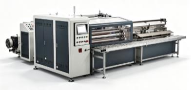 China 30 - 35 pcs/min Kraft Paper Rewinding Machine Paper Tape Rewinding Machine High Speed for sale