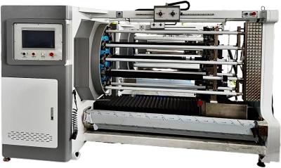 China 10 Spindle Adhesive Tape Cutting Machine QBQ Hardened Holder Tape Roll Slitting Machine High Output for sale