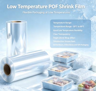 China Durable Plastic Shrink Film Soft Low Temperature Shrink Wrap With Smooth Shrinking for sale
