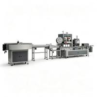 China PLC Controlled Label Shrink Machine Fully Automatic Shrink Sleeve Labeling Equipment Compact for sale