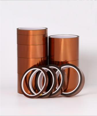 China High Temperature Polyimide Kapton Tape 0.06mm Amber Silicone Adhesive for PCB Gold Finger Masking for sale