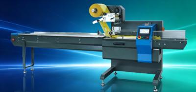 China ZR-600D5 Double Servo High Speed Flow Wrapping Machine 600mm Film Width Pillow Packer for sale