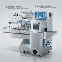 China SUS304 Food Grade Box Motion Horizontal Flow Wrapping Machine 100-400mm Film Flow Wrapper for sale