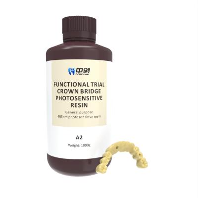 China Temporary Crown And Bridge Resin DLP Printer Dental 3d Resin for sale